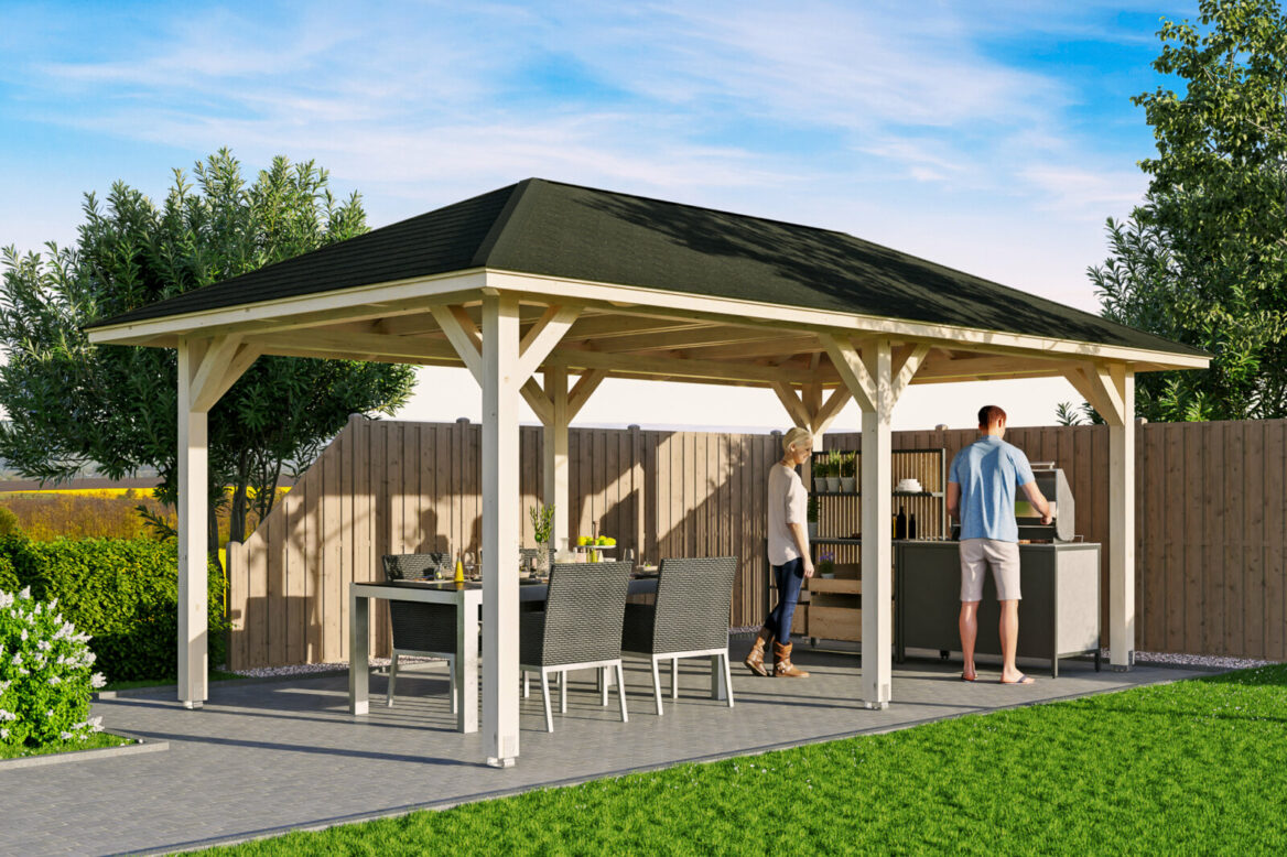 Kerti pavilon nyitott garázs Orleans 4méret